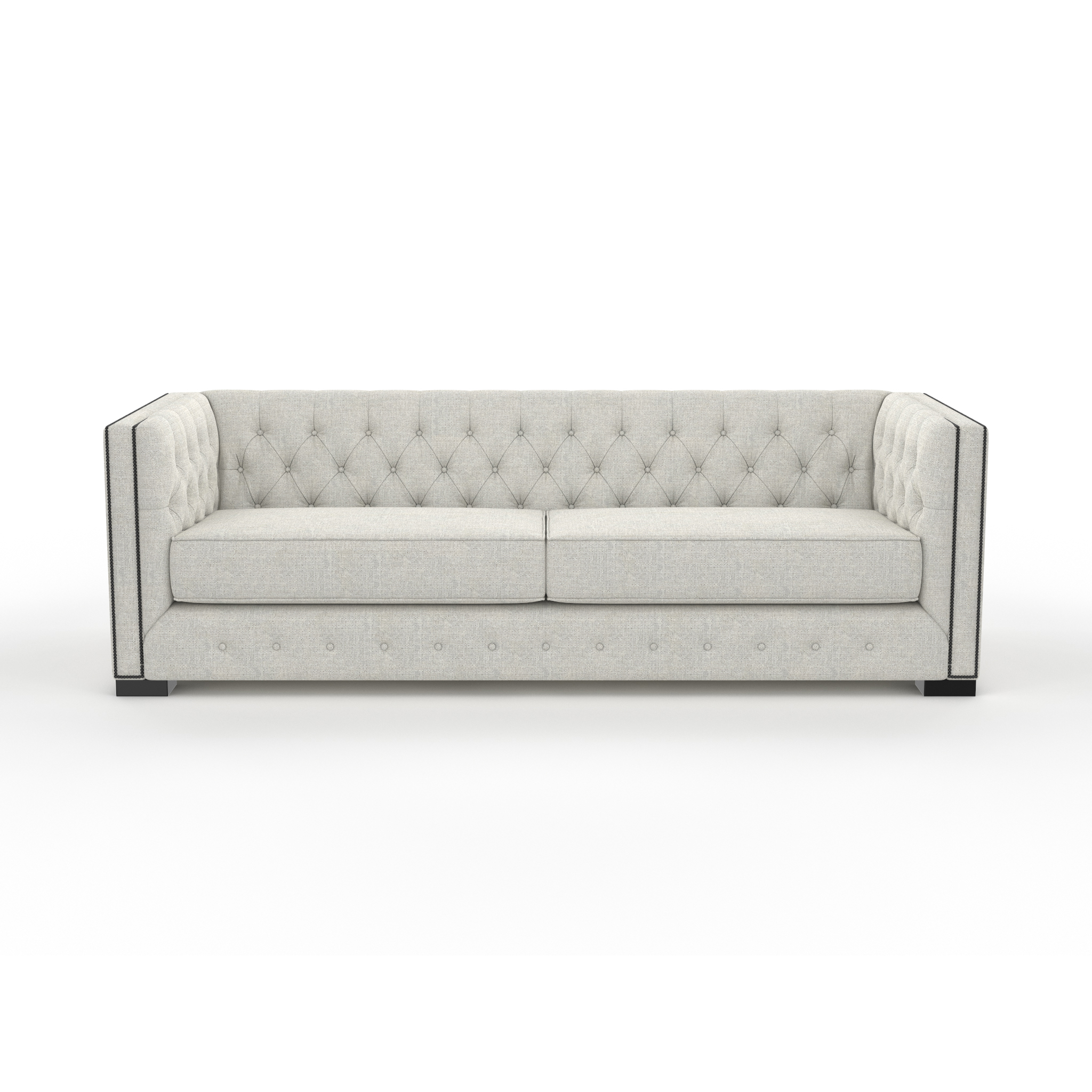 Nativa Interiors Mirel Tufted 94 Inch Sofa In Grey | 1StopBedrooms