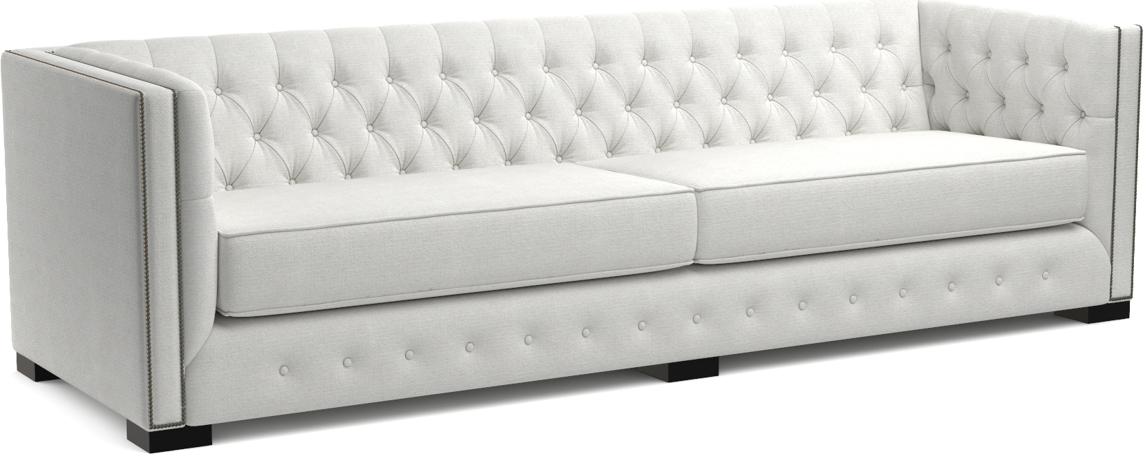 Nativa Interiors Mirel Tufted Deep Plush 108 Inch Sofa In Off White ...