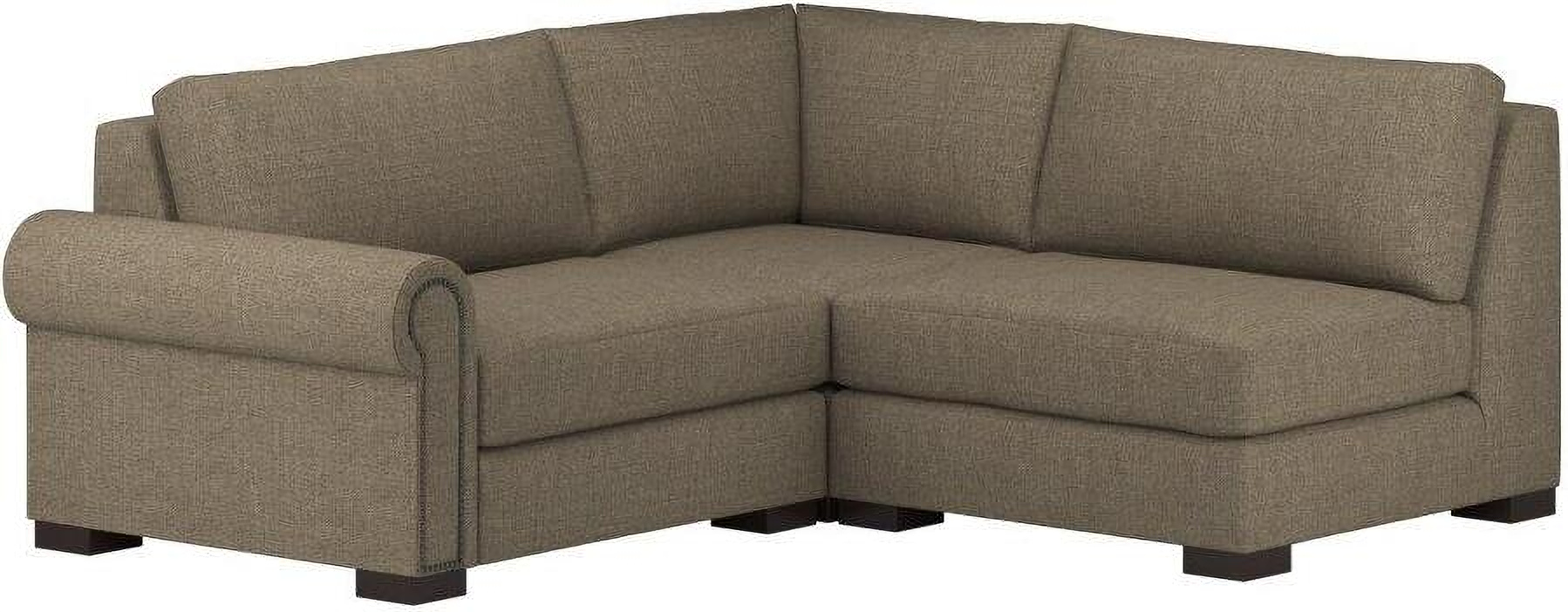 Nativa Interiors Sylviane 3 Pieces Modular Sectional Mini Flax SEC-SYLV ...