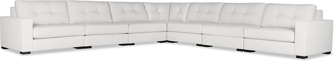 Nativa Interiors Veranda Buttoned 7 Pieces Modular Sectional In Off ...
