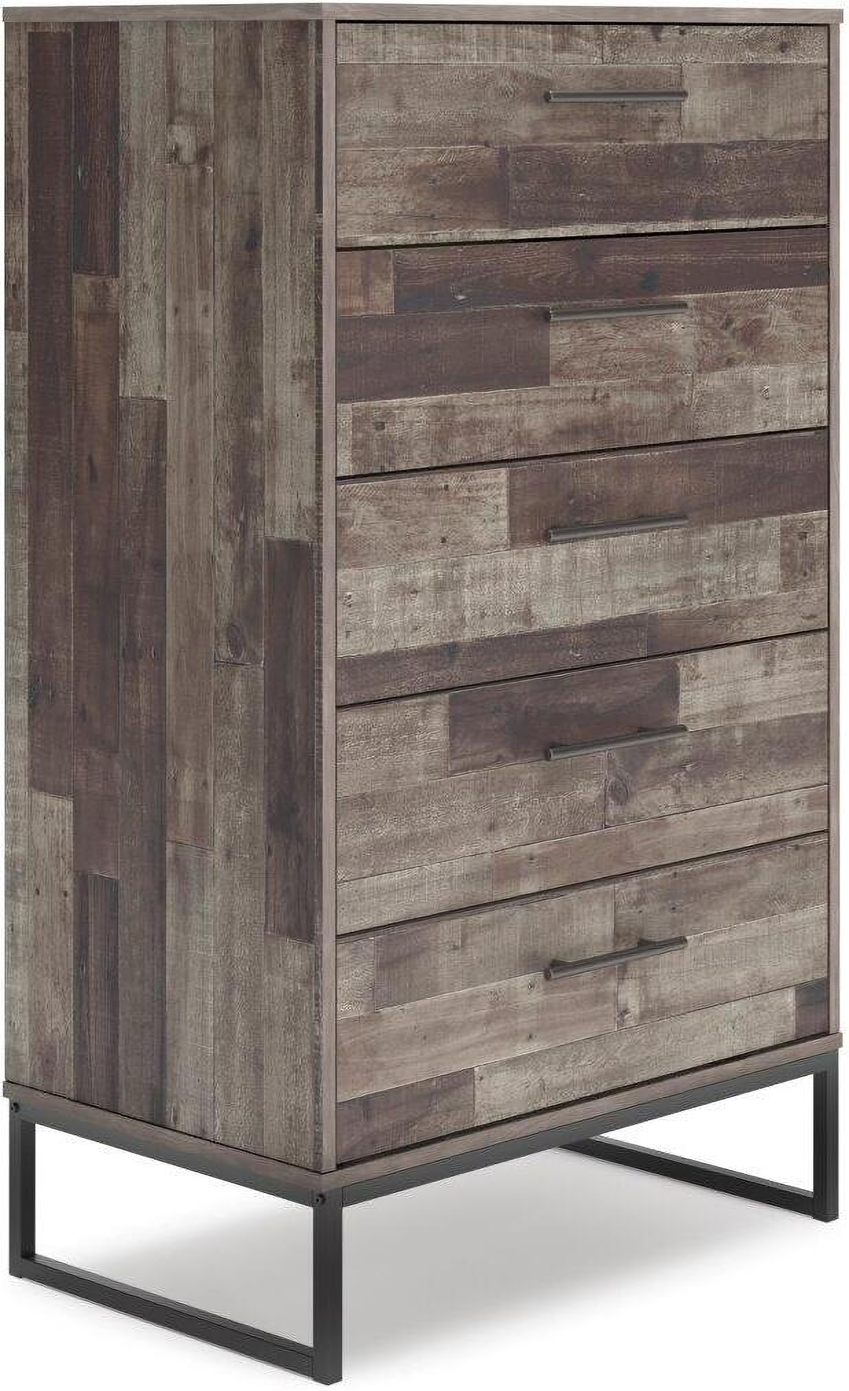 Neilsville Multi Gray Five Drawer Chest by Ashley Furniture | 1StopBedrooms