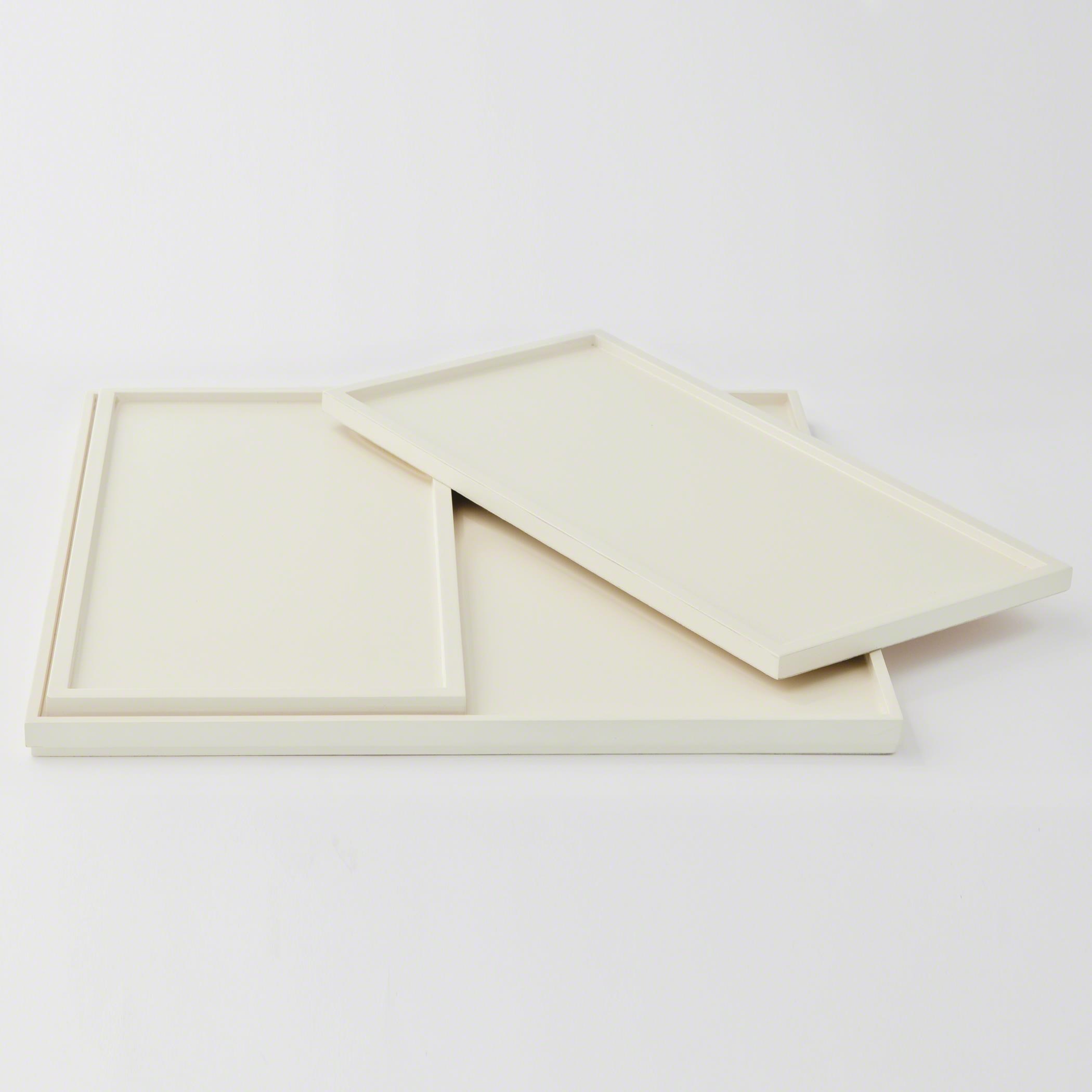 Nesting Trays Set of 3 In Ivory Lacquer by Global Views | 1StopBedrooms