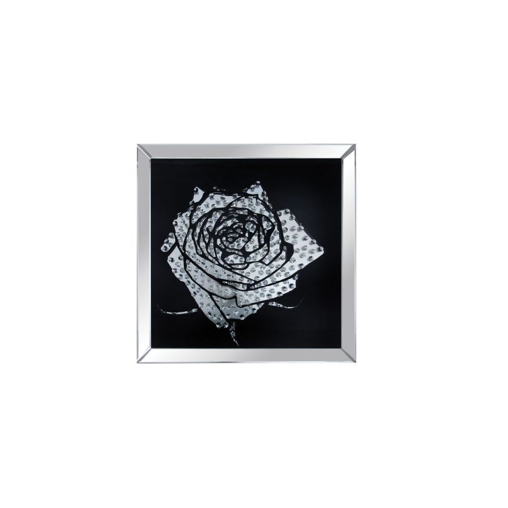Talisha Mirrored and Crystal Rose Wall Decor by ACME | 1StopBedrooms