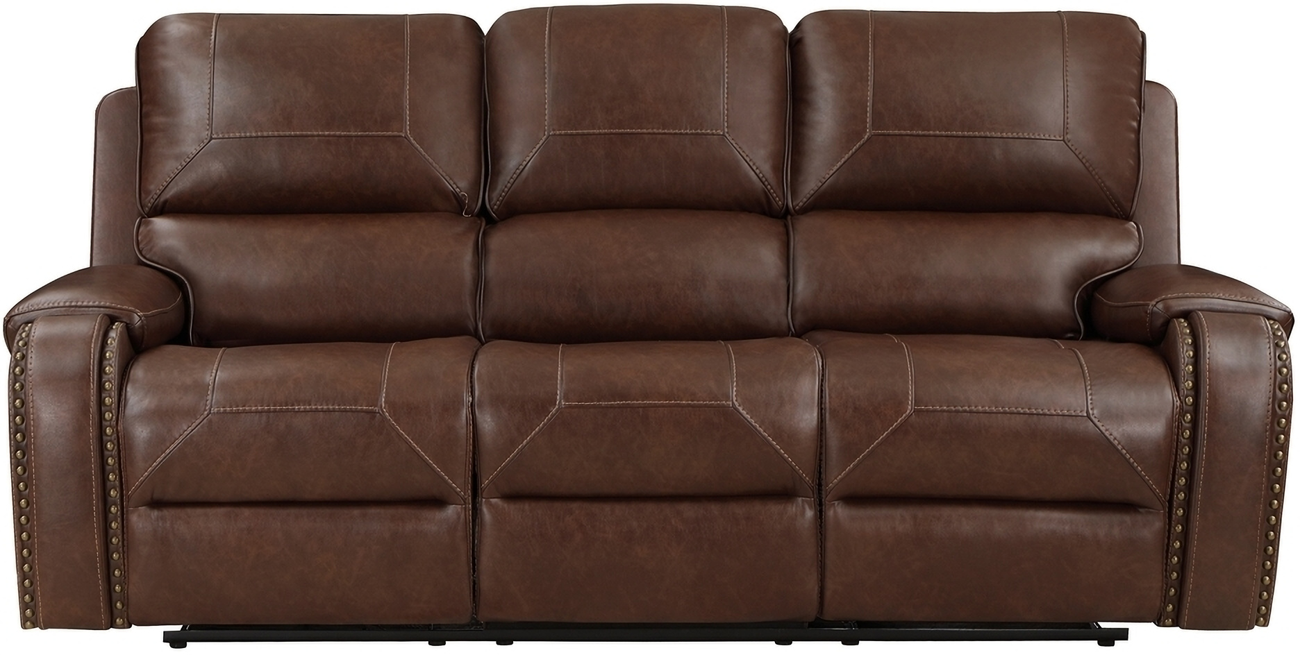 Newnan Double Reclining Sofa With Center Drop Down Cup Holders And Usb