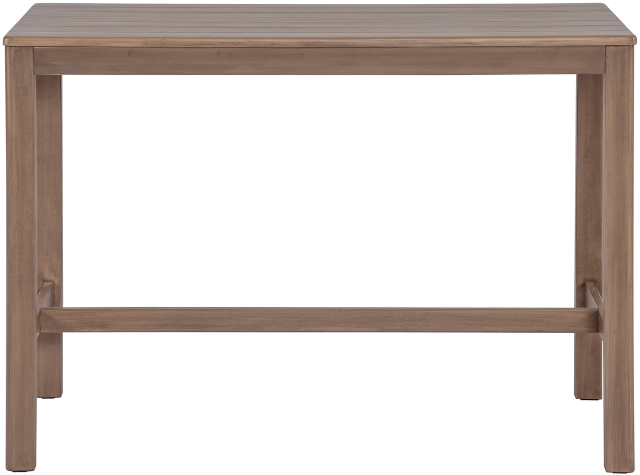Newport Acacia Wood Outdoor Patio Rectangle Bar Table In Natural by ...
