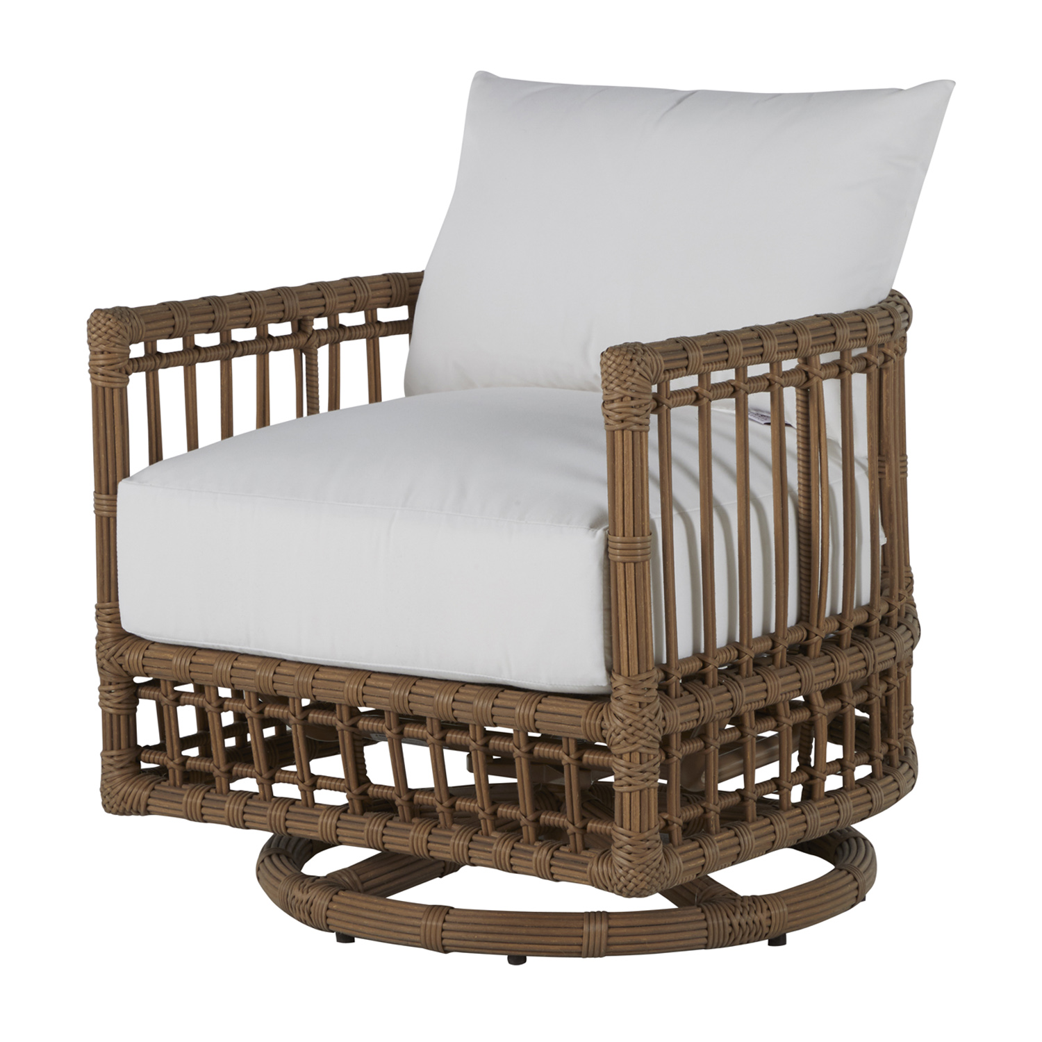 Newport Barrel Swivel Chair In Heidi Silver by Summer Classics ...