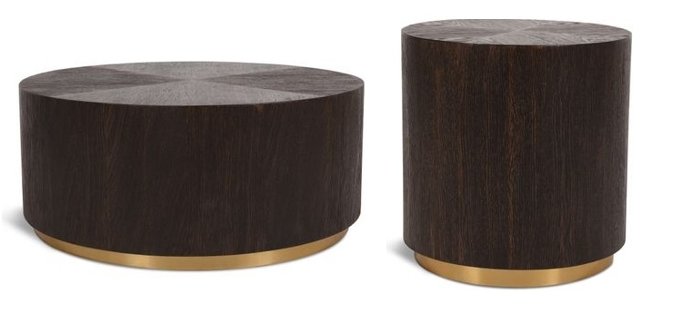 Nile Occasional Table Set In Brown Oak by Meridian | 1StopBedrooms