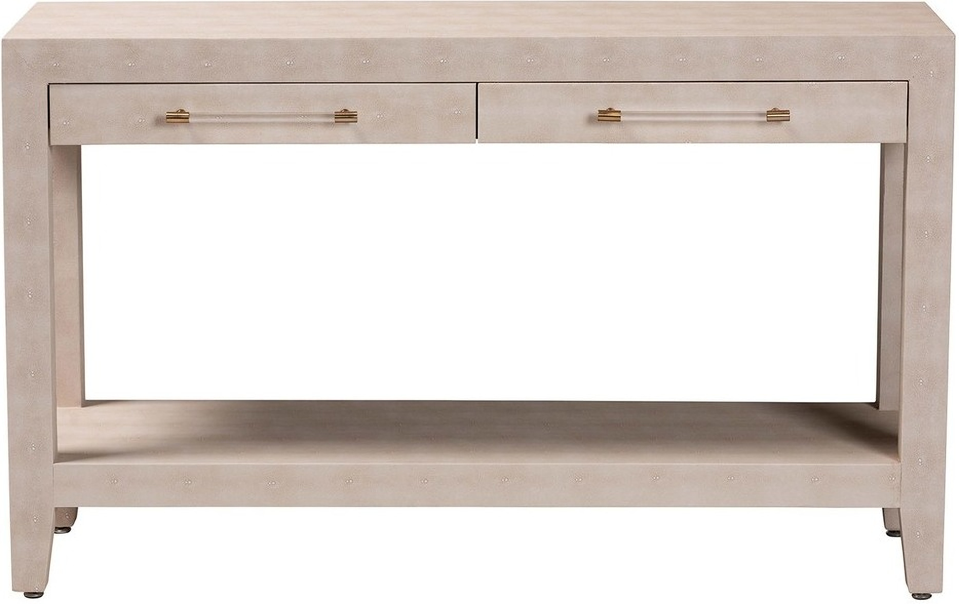 Nira Faux Shagreen Console Table In Beige by Baxton Studio | 1StopBedrooms