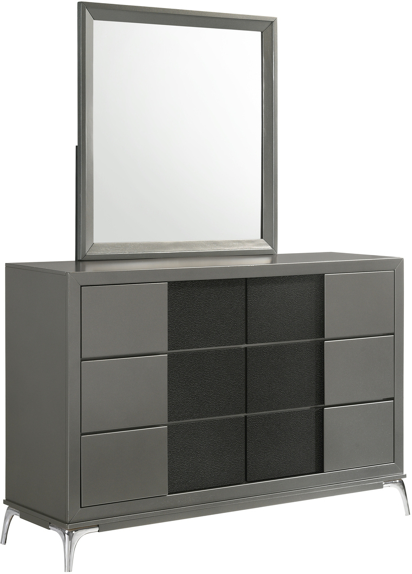 Nocturne Mirror In Slate by New Classic | 1StopBedrooms