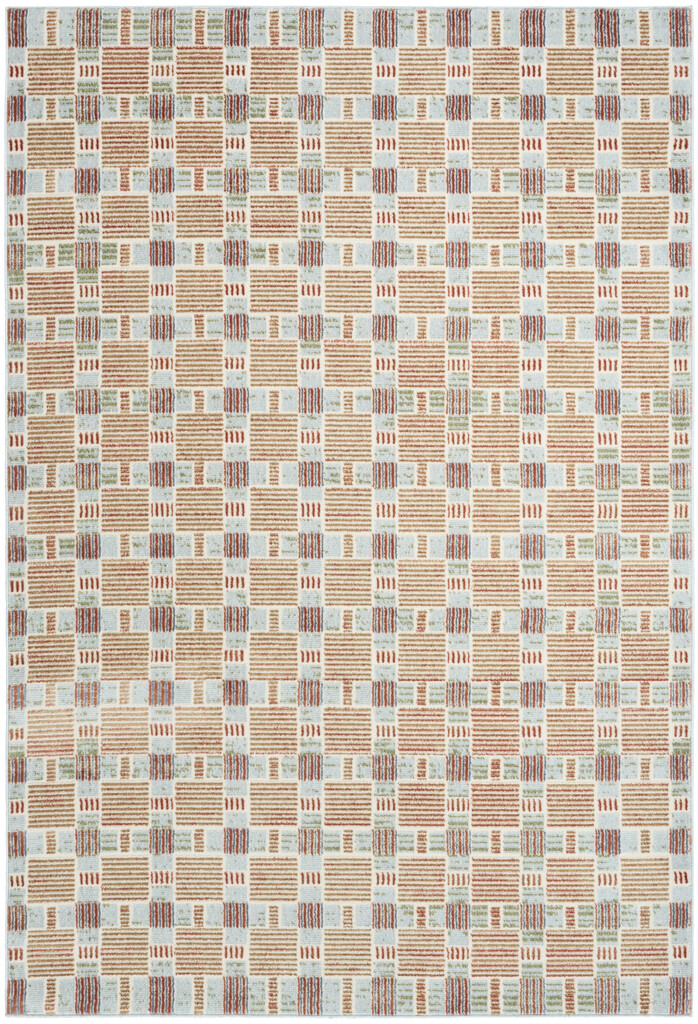 Nordic Modern 5' x 7' Indoor Rug In Rust and Multi by Nourison ...