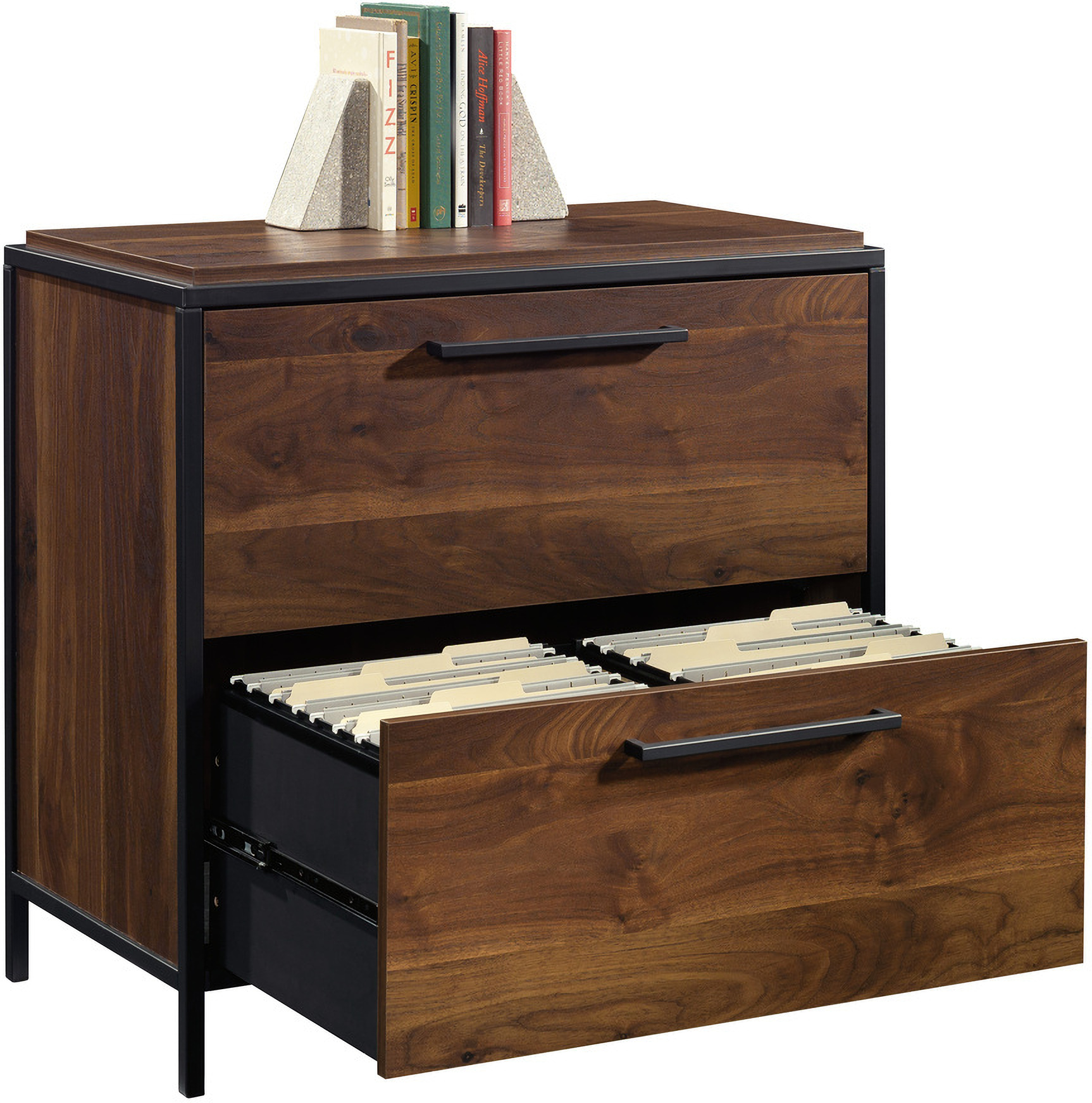 Nova Loft Lateral File In Grand Walnut by Sauder | 1StopBedrooms