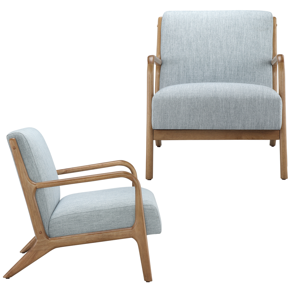 Novak Lounge Chair Set of 2 In Light Blue by Olliix | 1StopBedrooms