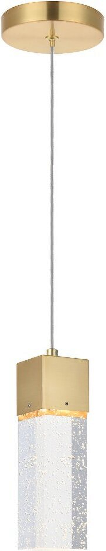 Novastella 1 Light Gold Led Pendant by Elegant Lighting | 1StopBedrooms