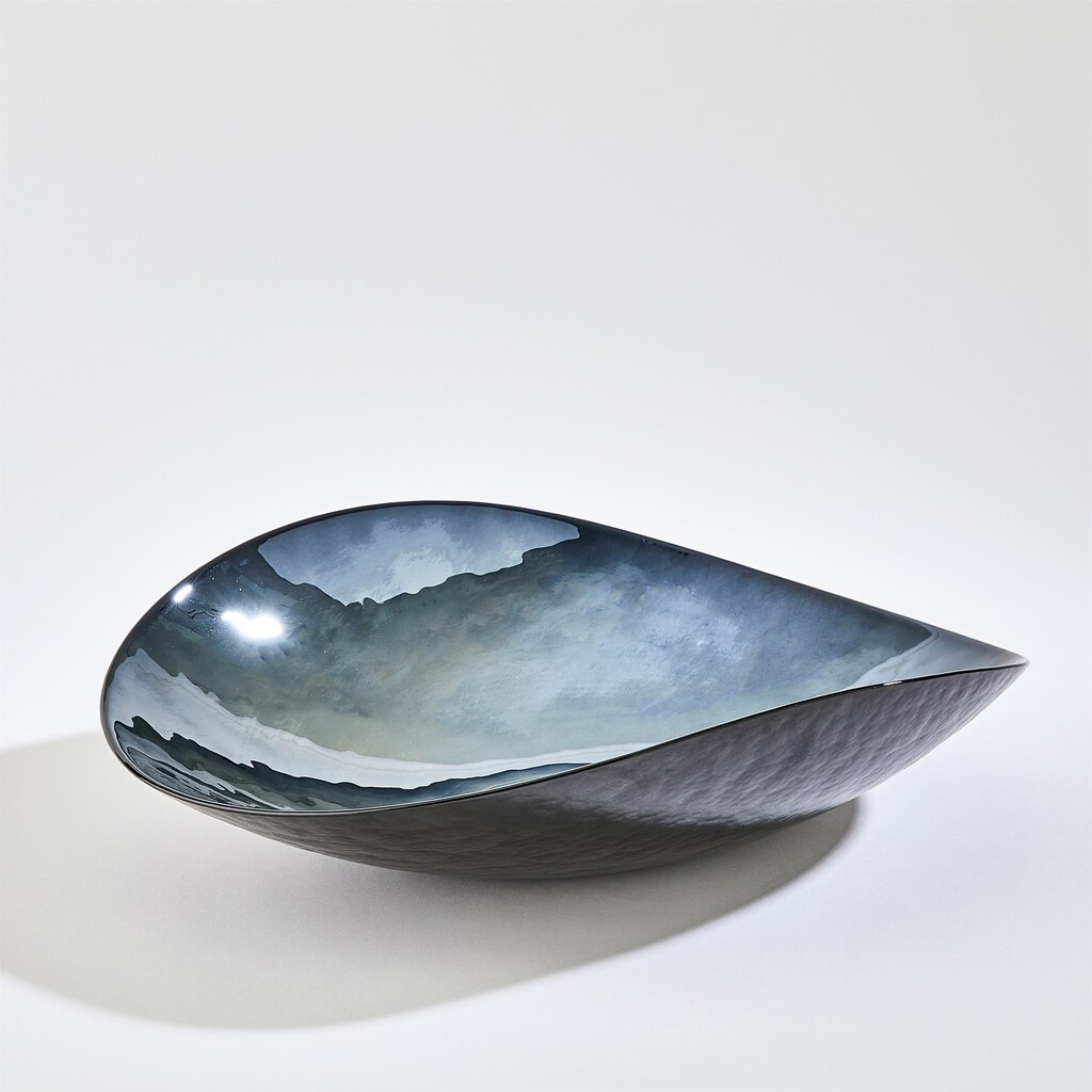 Obsidian Folded Plate In Metallic Black by Global Views | 1StopBedrooms