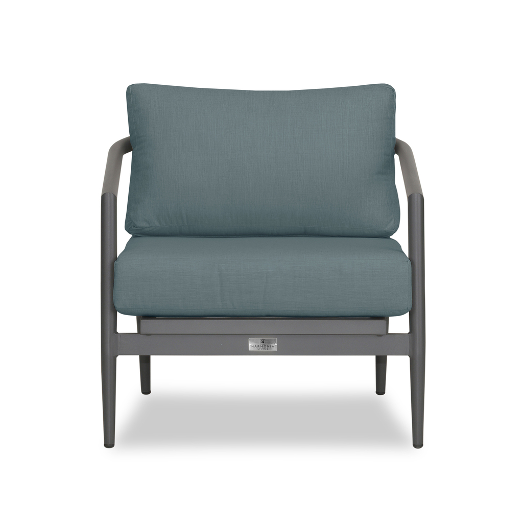 Olio Club Chair In Cast Lagoon and Slate by Harmonia Living | 1StopBedrooms