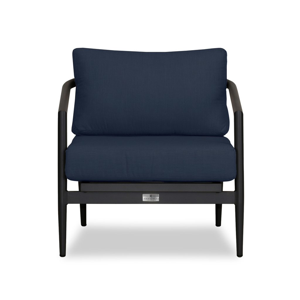Olio Club Chair In Spectrum Indigo and Black by Harmonia Living ...