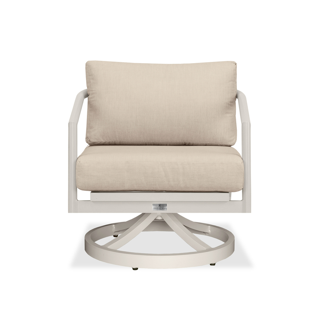 Olio Swivel Rocker In Canvas Flax and Urbon Stone by Harmonia Living ...