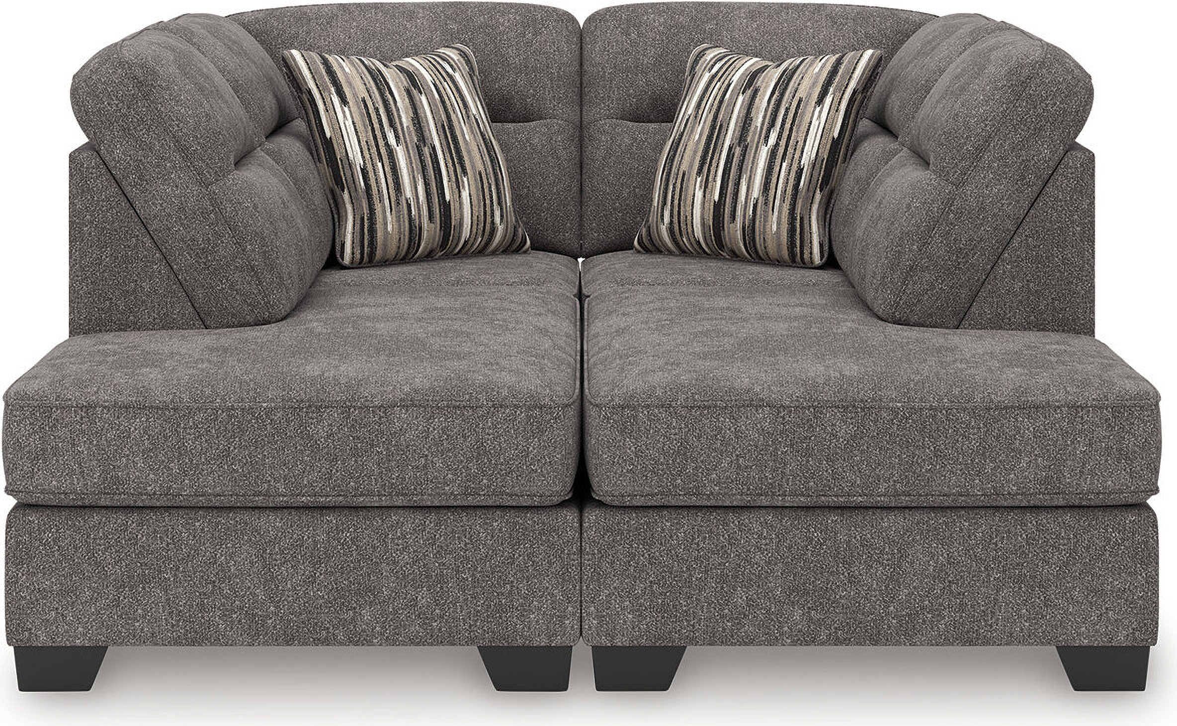 Olten 2-Piece Super Chaise In Graphite by Ashley Furniture | 1StopBedrooms