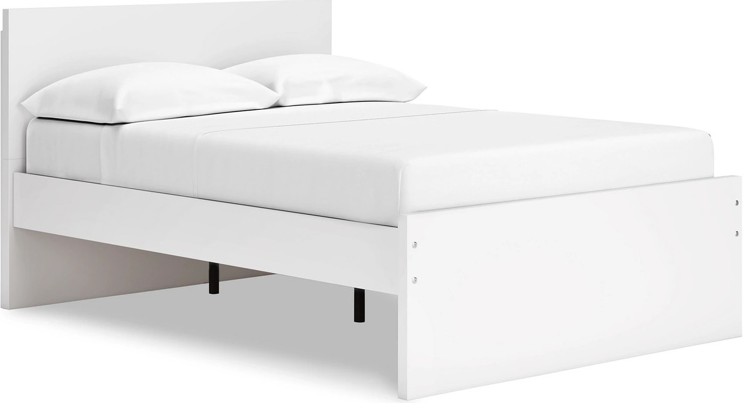 Onita Full Panel Platform Bed In White by Ashley Furniture | 1StopBedrooms