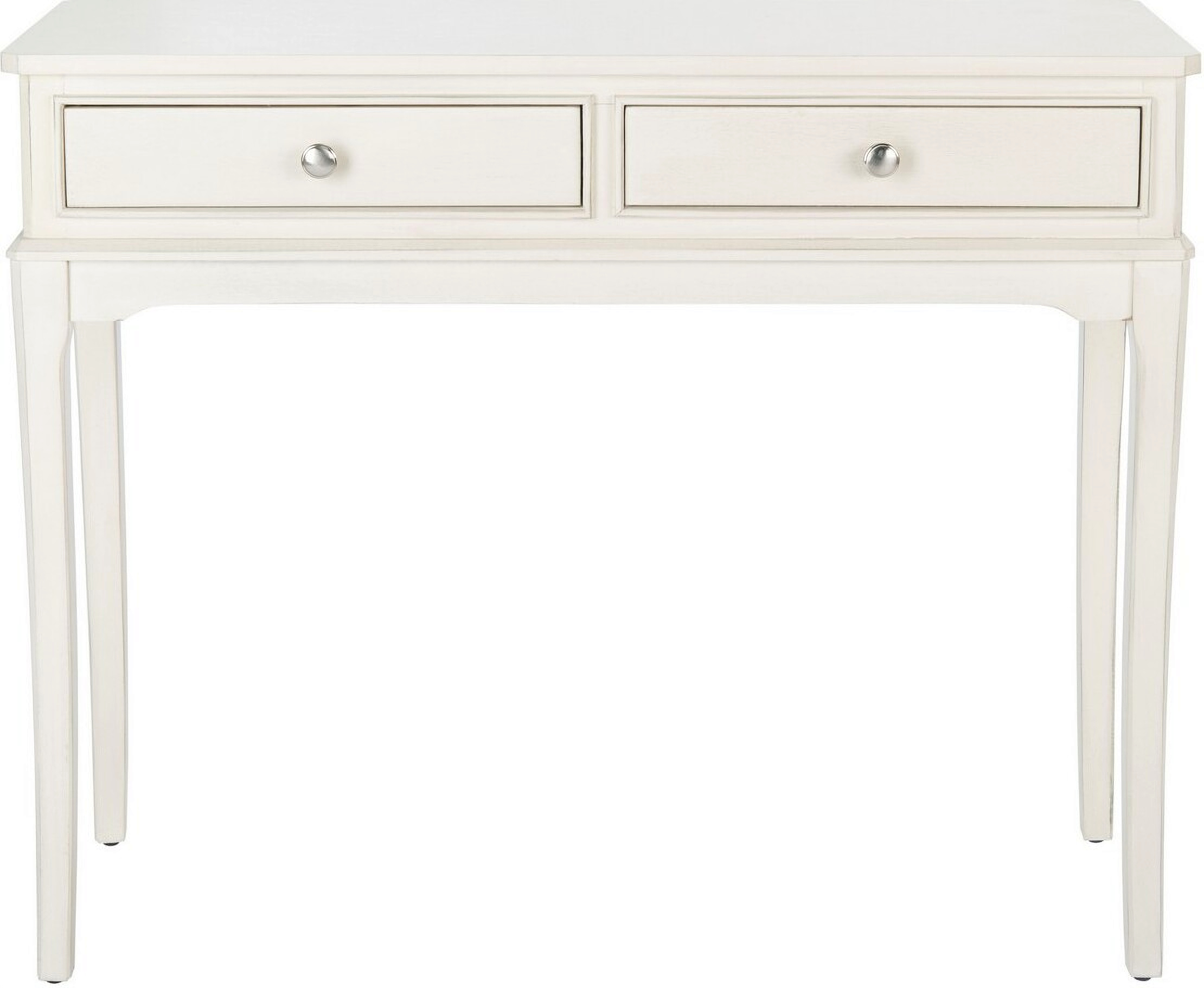 Opal 2 Drawer Console Table in Distressed White by Safavieh | 1StopBedrooms