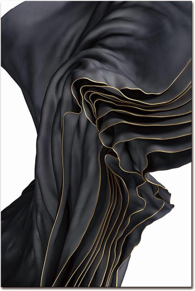 Oppidan Home Black Velvet Canvas Wall Art by Amazing Rugs | 1StopBedrooms