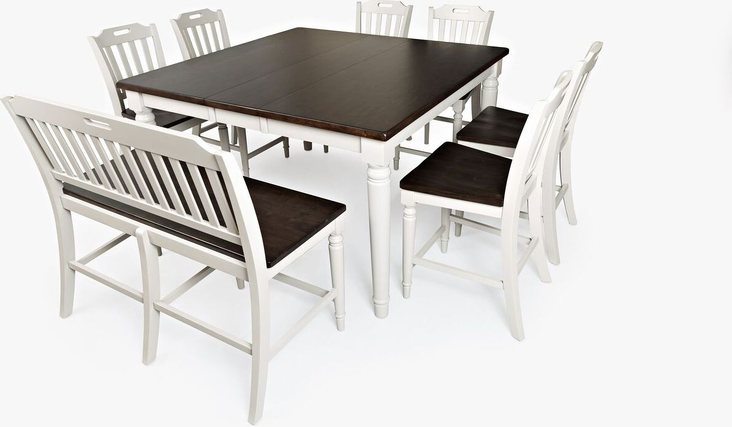 Orchard Park 60 Inch 8 Piece Farmhouse Counter Height Dining Room Set ...