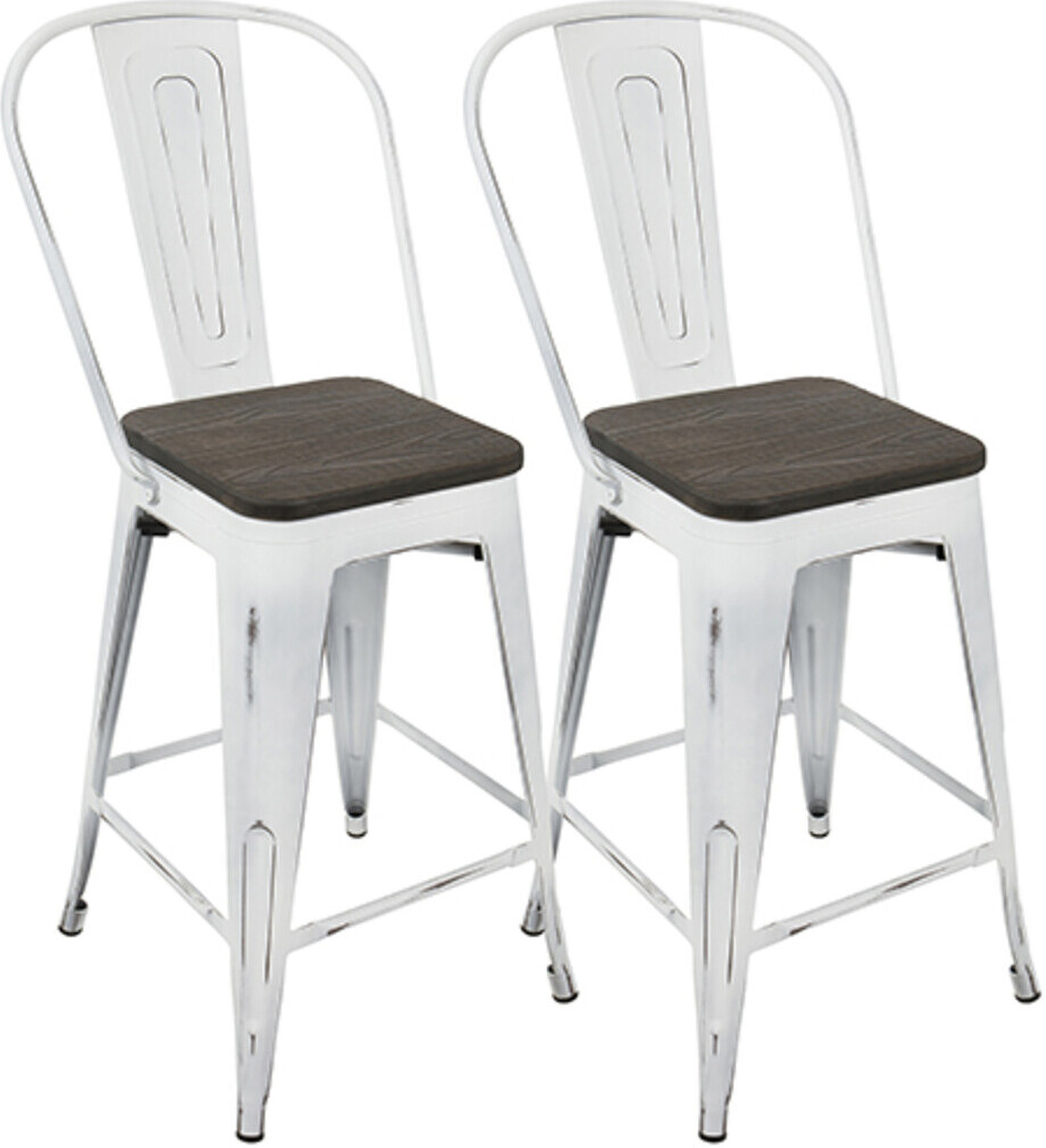 Oregon High Back Counter Stool Set of 2 In Espresso by Lumisource ...