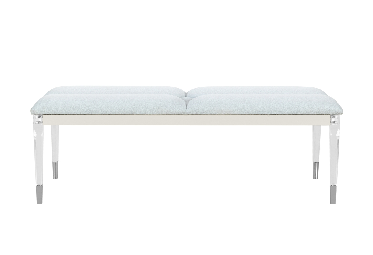 Orion Bench with Acrylic Legs In Gold by Global Furniture USA ...
