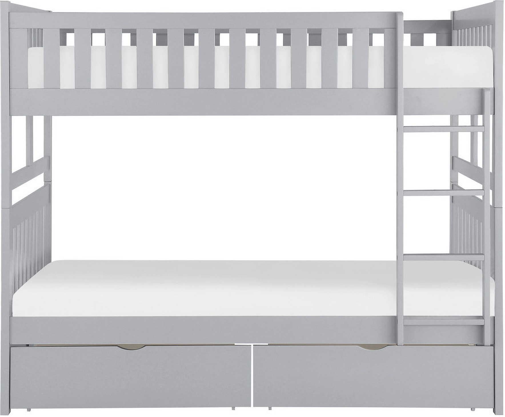 Orion Full/Full Bunk Bed with Storage Boxes In Gray by Homelegance ...