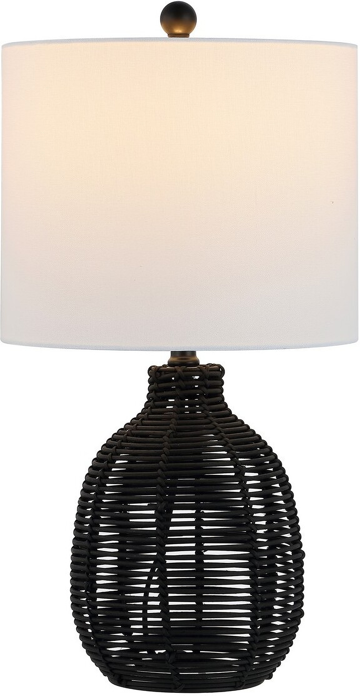 Oroya 23 Inch Black Rattan Table Lamp by Safavieh | 1StopBedrooms