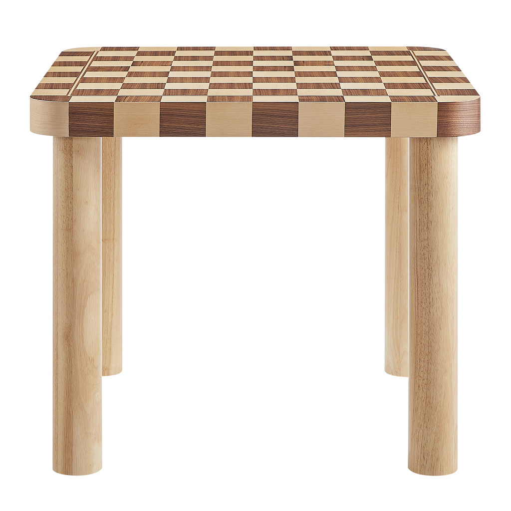 Oscar 36 Inch Square Checkered Dining Table In Oak and Walnut by Modway ...