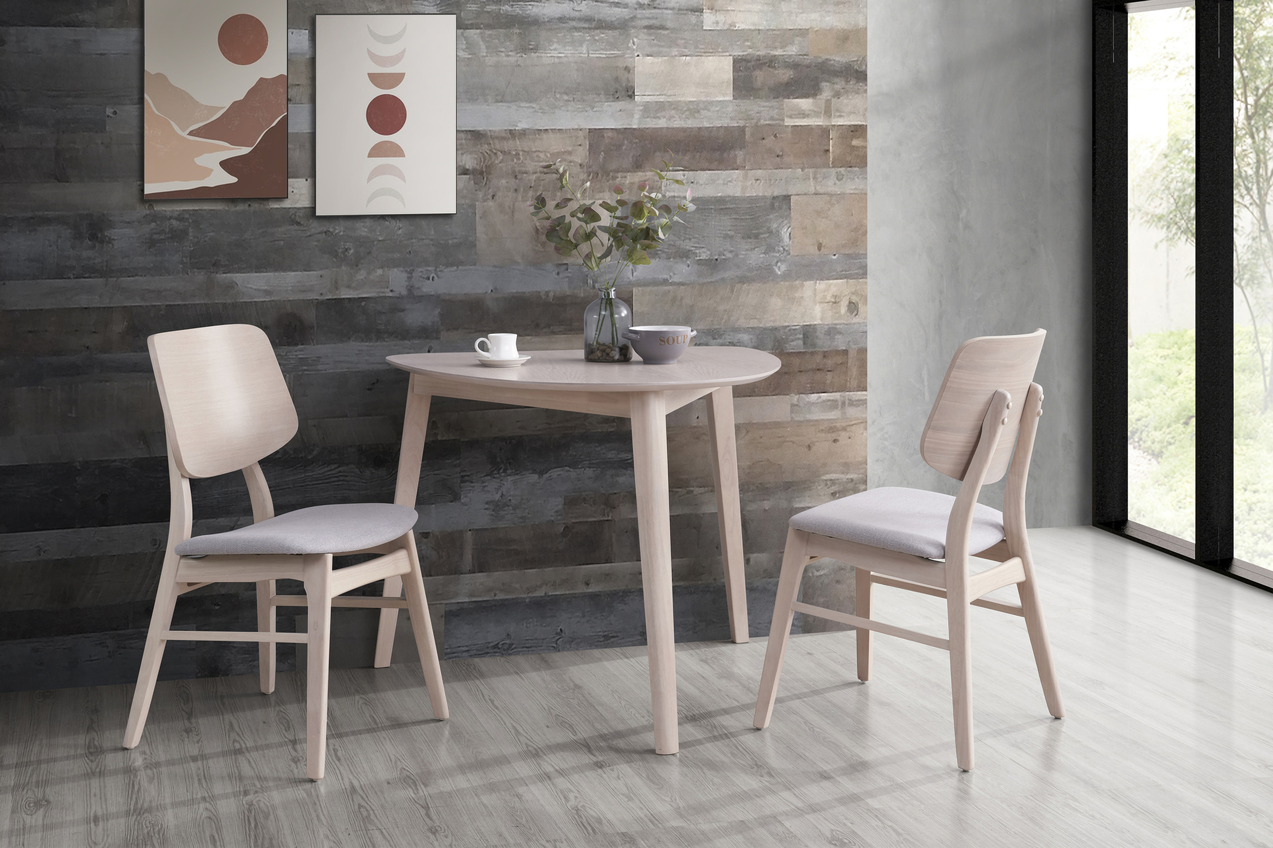 Oscar Corner Dining Room Set In White Ash by New Classic | 1StopBedrooms