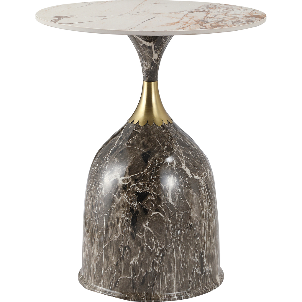 Oslo End Table In Marbled Brown by LeisureMod | 1StopBedrooms