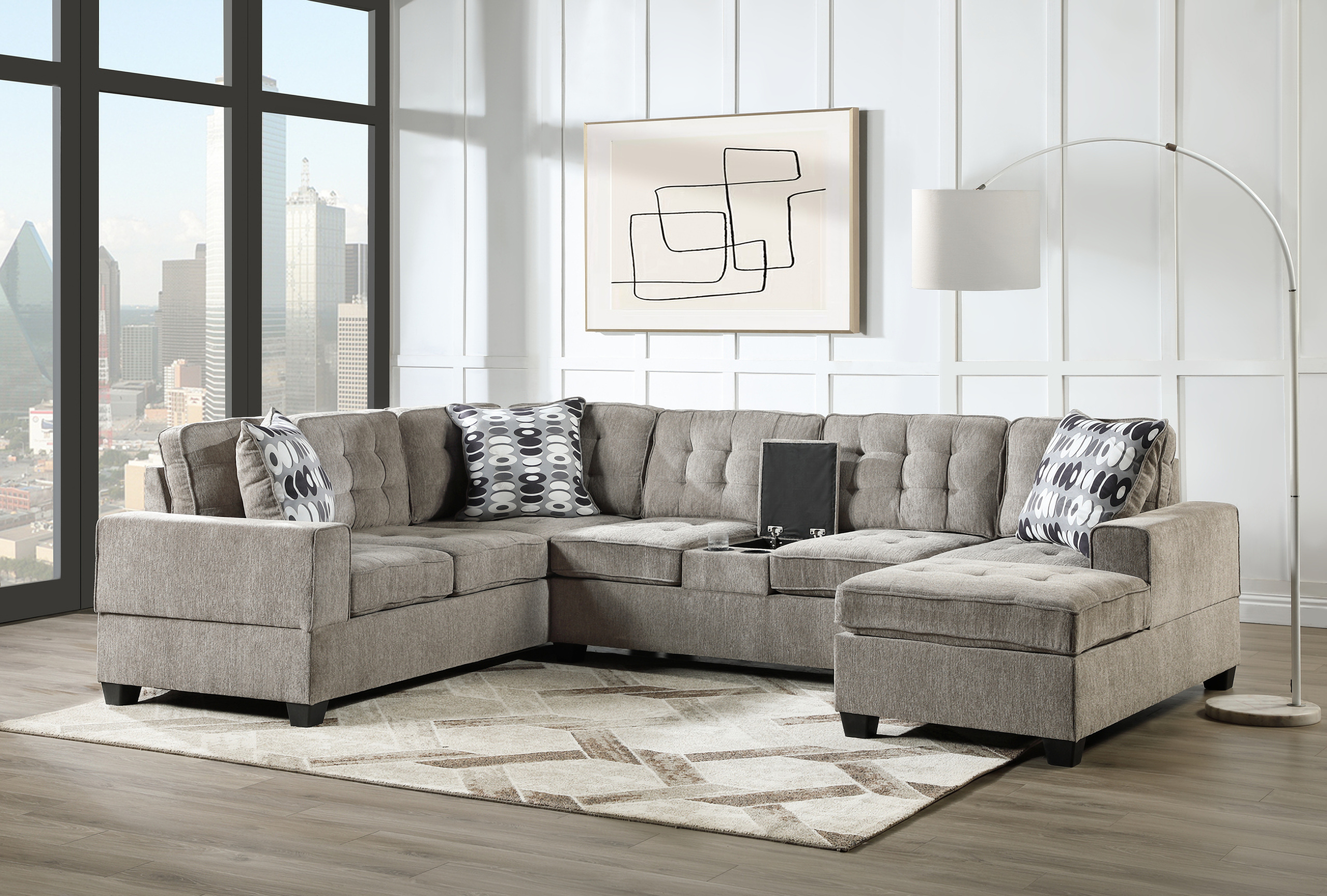 Oslo Sectional In Brown by Glory | 1StopBedrooms
