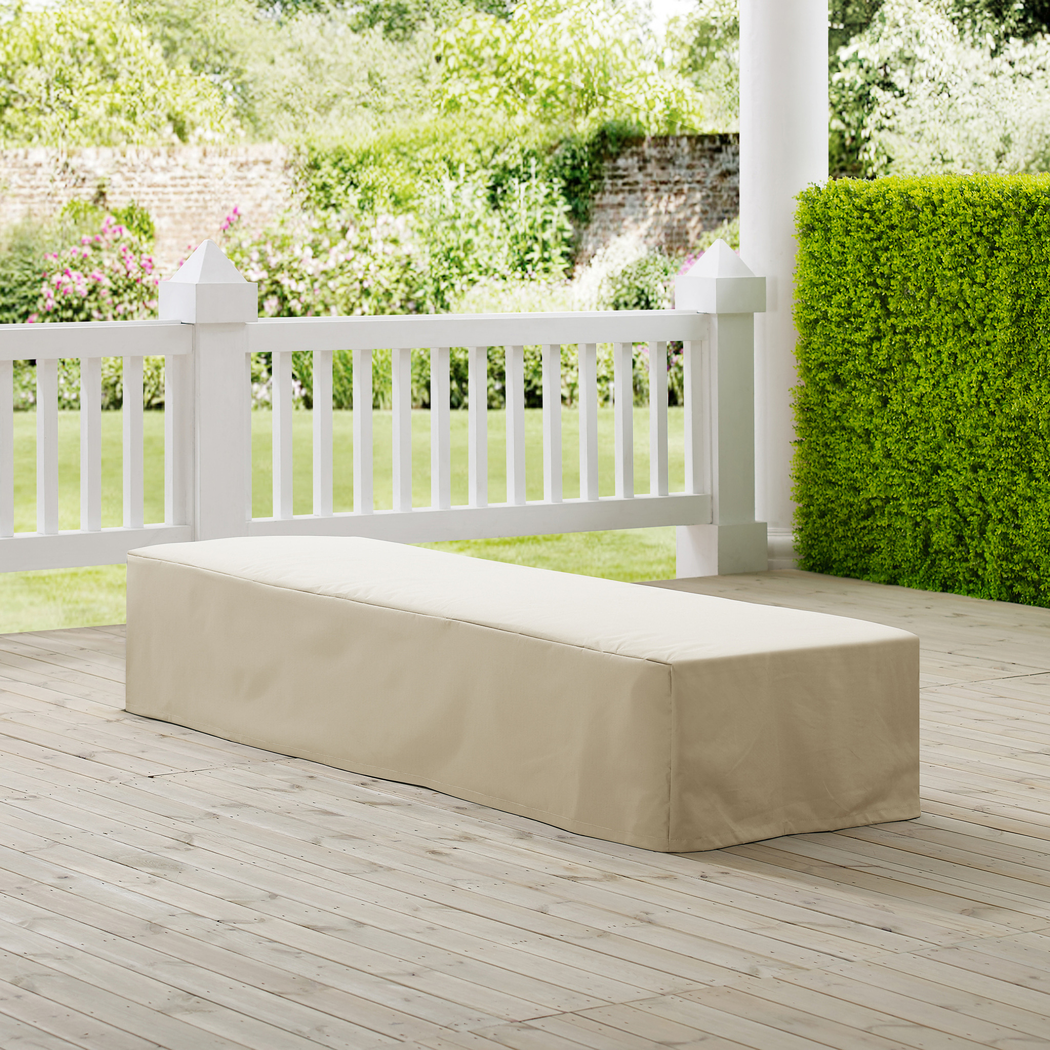 Outdoor Chaise Lounge Furniture Cover In Tan By Crosley Brands Outdoor Chaise Lounge Furniture Cover In Tan By Crosley Brands