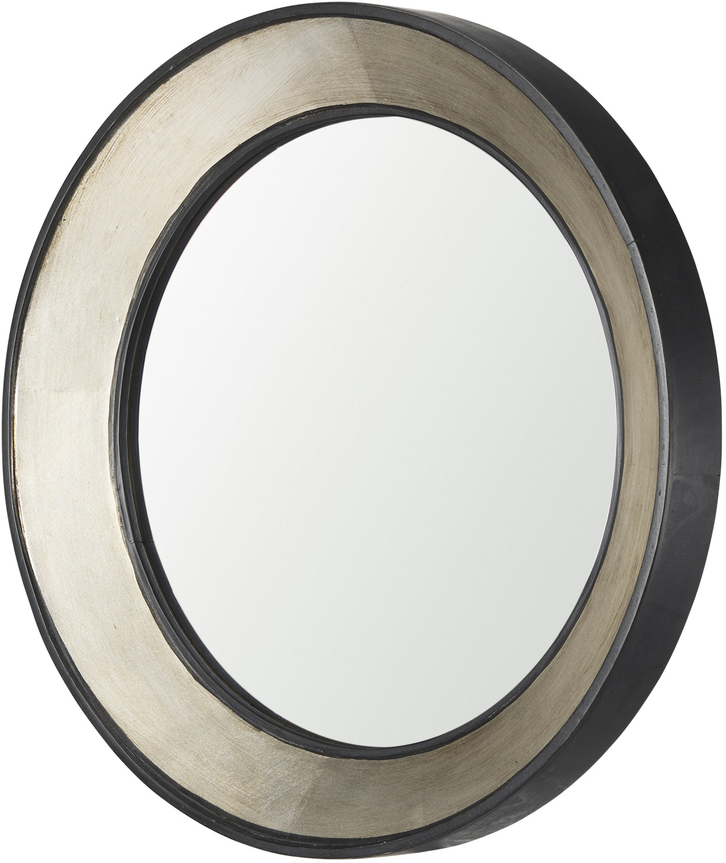 Ovallas 22 Inch Round Wood Frame Mirror In Champagne by Mercana ...