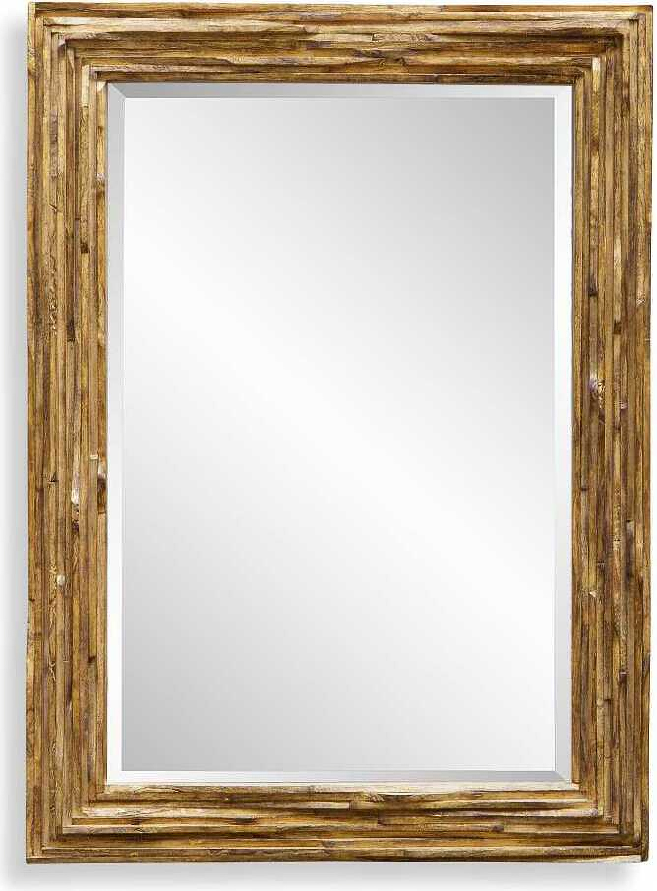 Overlap Wood Mirror In Gold by Uttermost | 1StopBedrooms