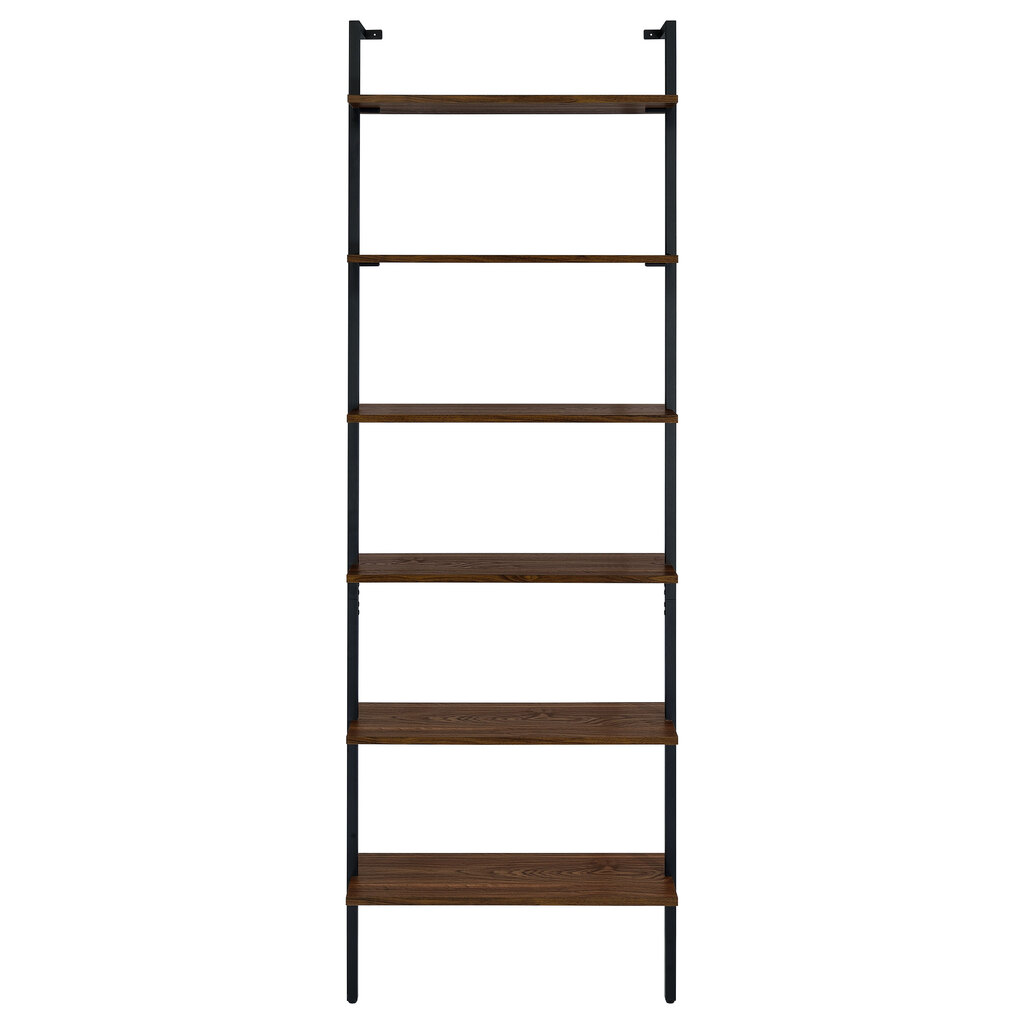 Owens 96 Inch 6-Shelf Wall Bookshelf In Walnut by Coaster | 1StopBedrooms