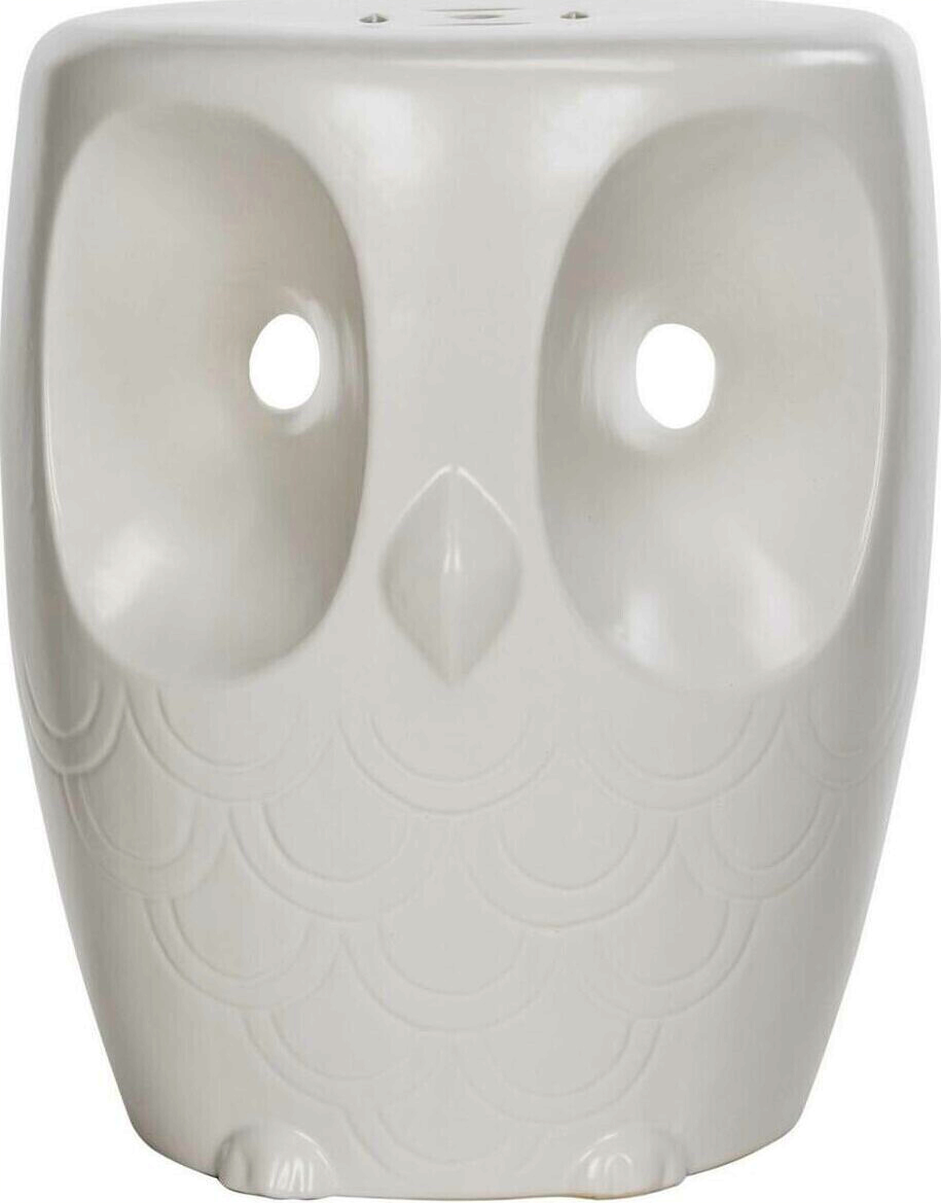Owl White Garden Stool by Safavieh | 1StopBedrooms