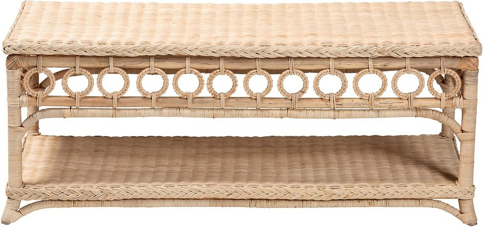 Oxford Natural Rattan Coffee Table In Natural by Baxton Studio ...