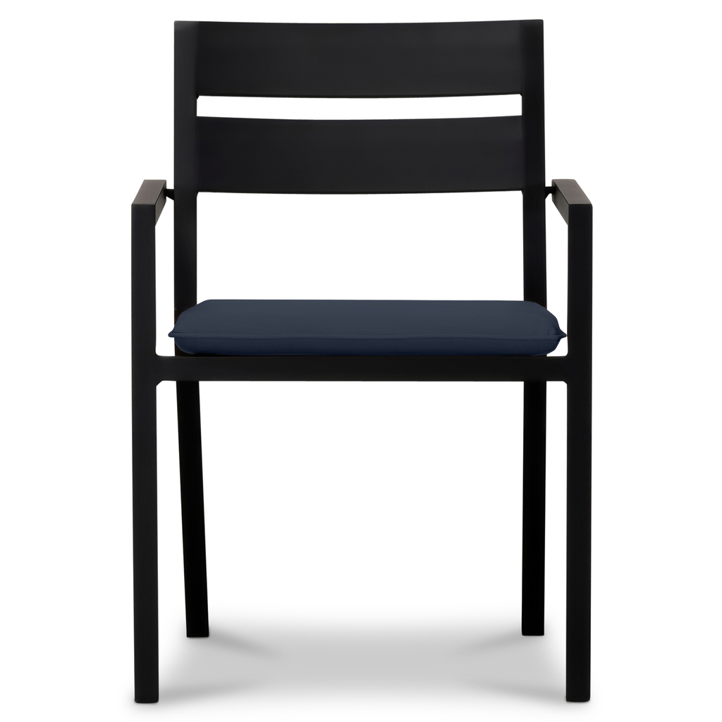 Pacifica Dining Arm Chair In Spectrum Indigo and Black by Harmonia ...