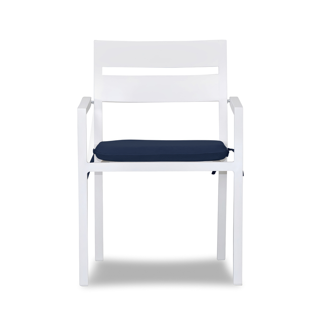 Pacifica Dining Arm Chair In Spectrum Indigo and White by Harmonia ...