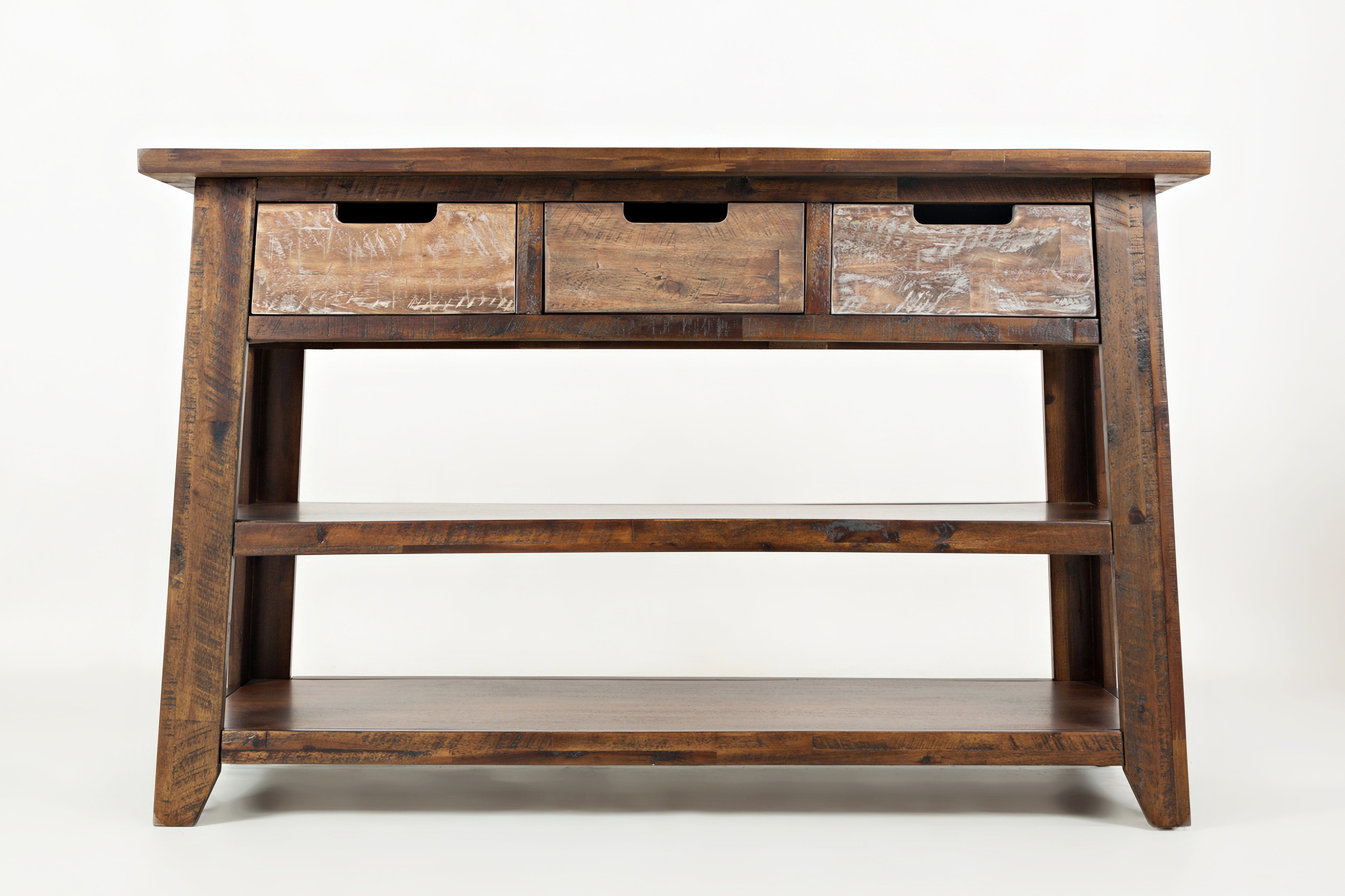 Painted Canyon 50 Inch Sofa Table In Distressed Brown by Jofran ...