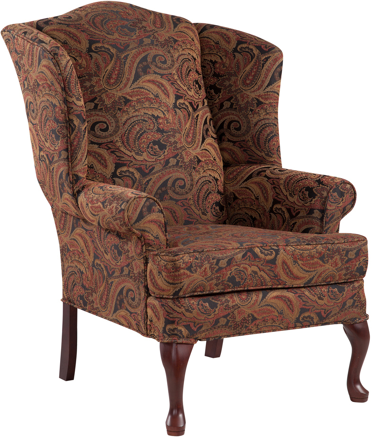 Paisley Wing Back Chair In Cranberry by Comfort Pointe | 1StopBedrooms