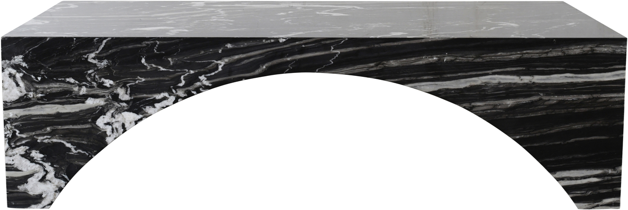 Palermo Marble Coffee Table In Black and Natural by Meridian ...