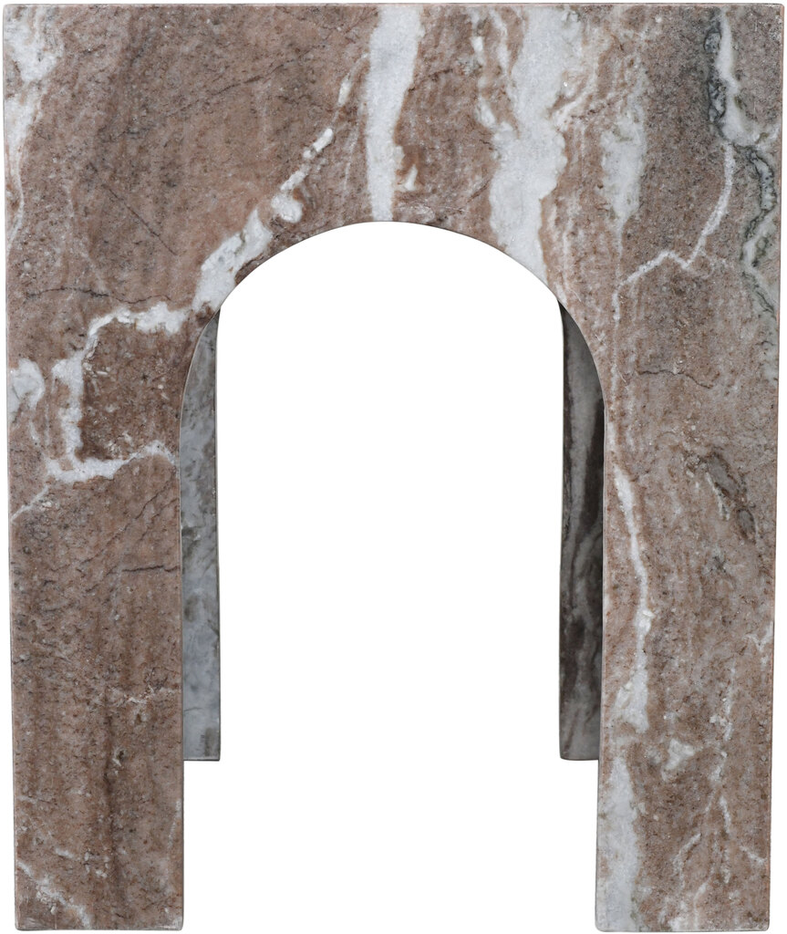 Palermo Marble End Table In Brown and Natural by Meridian | 1StopBedrooms