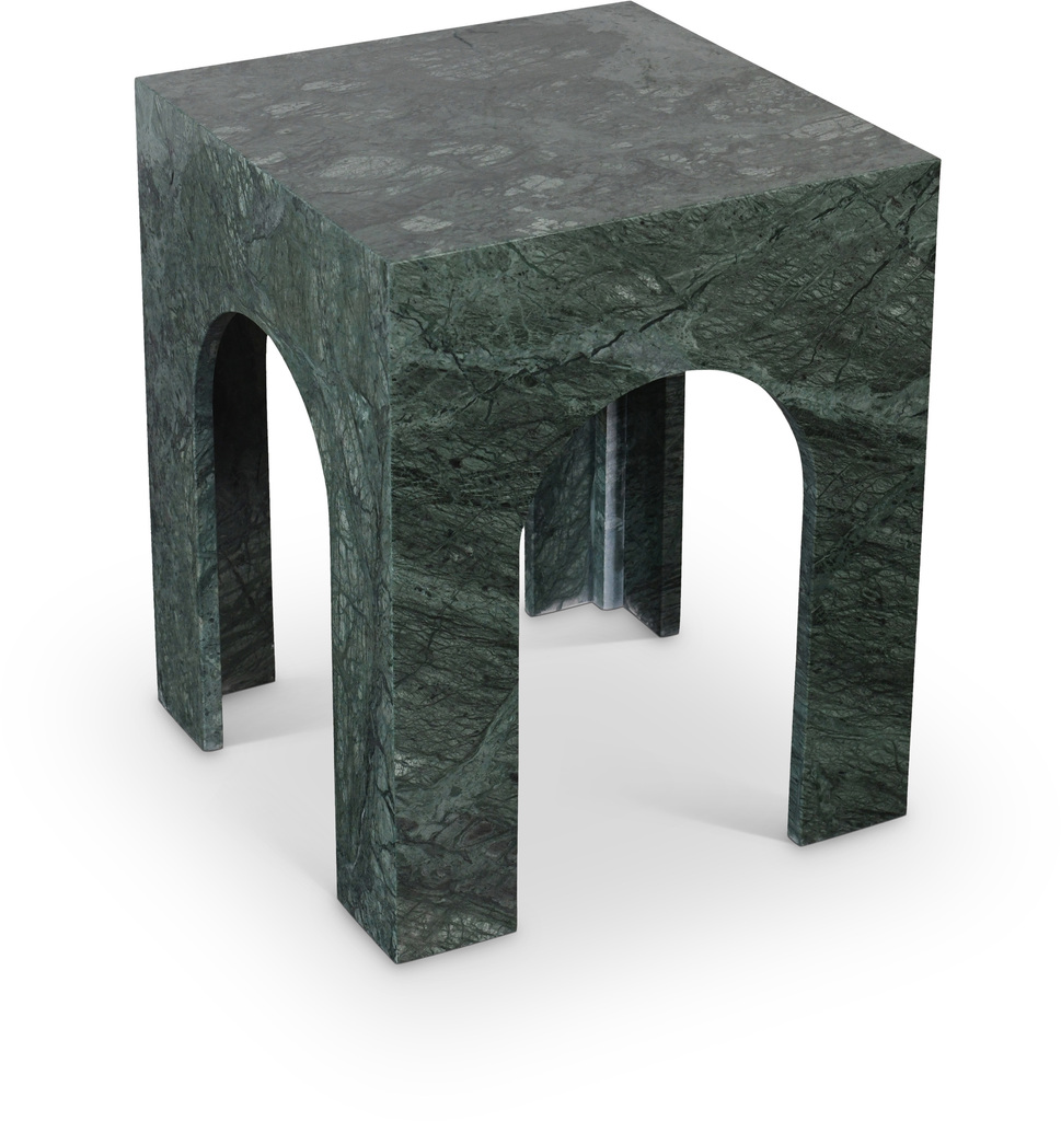 Palermo Marble End Table In Green and Natural by Meridian | 1StopBedrooms