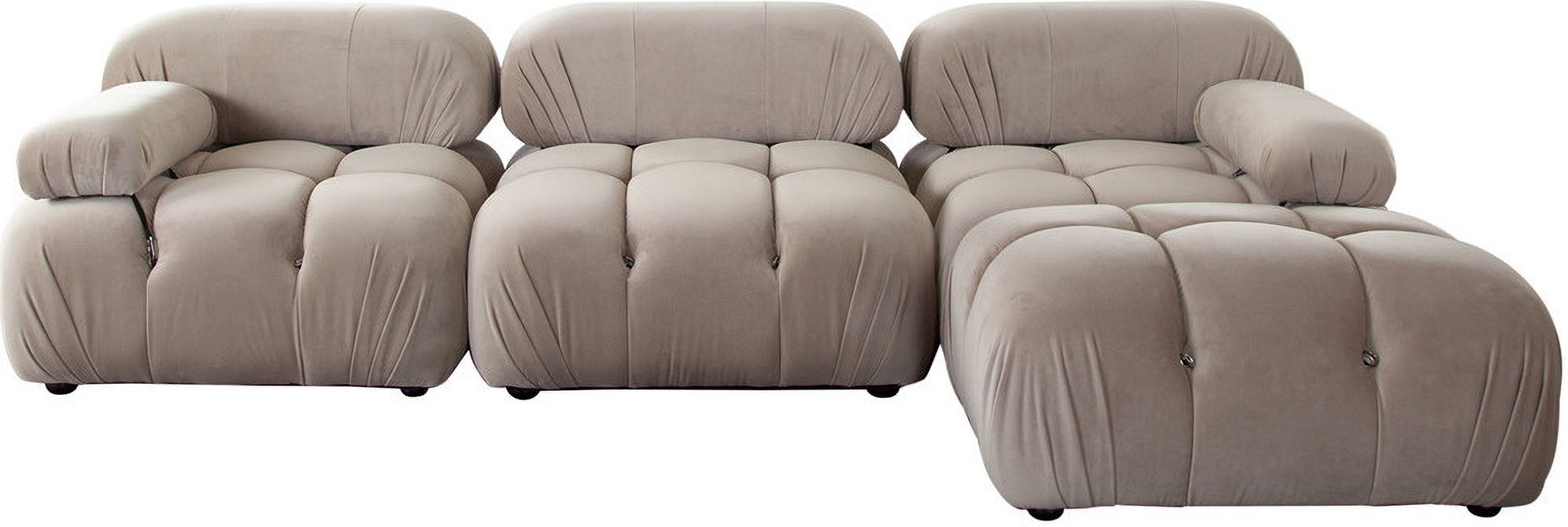 Paloma 4Pc Modular 111 Inch Reversible Chaise Sectional In Mink Tan ...