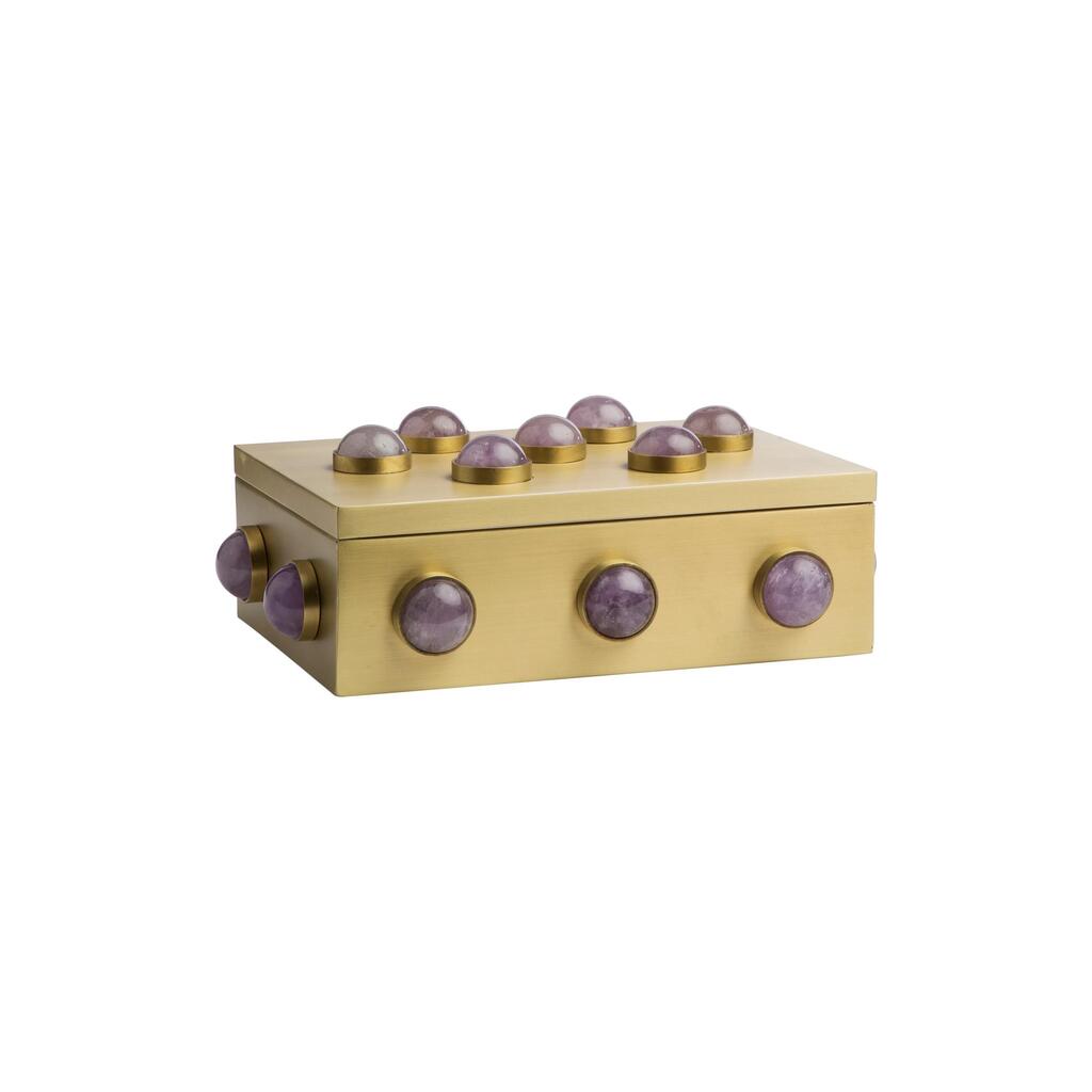 Pandora Small Amethyst Box In Purple by Global Views | 1StopBedrooms