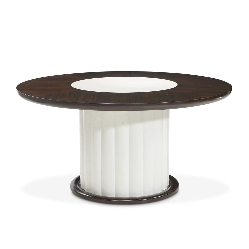 Paris Chic 60 Inch Round Dining Table In Espresso by Michael Amini ...